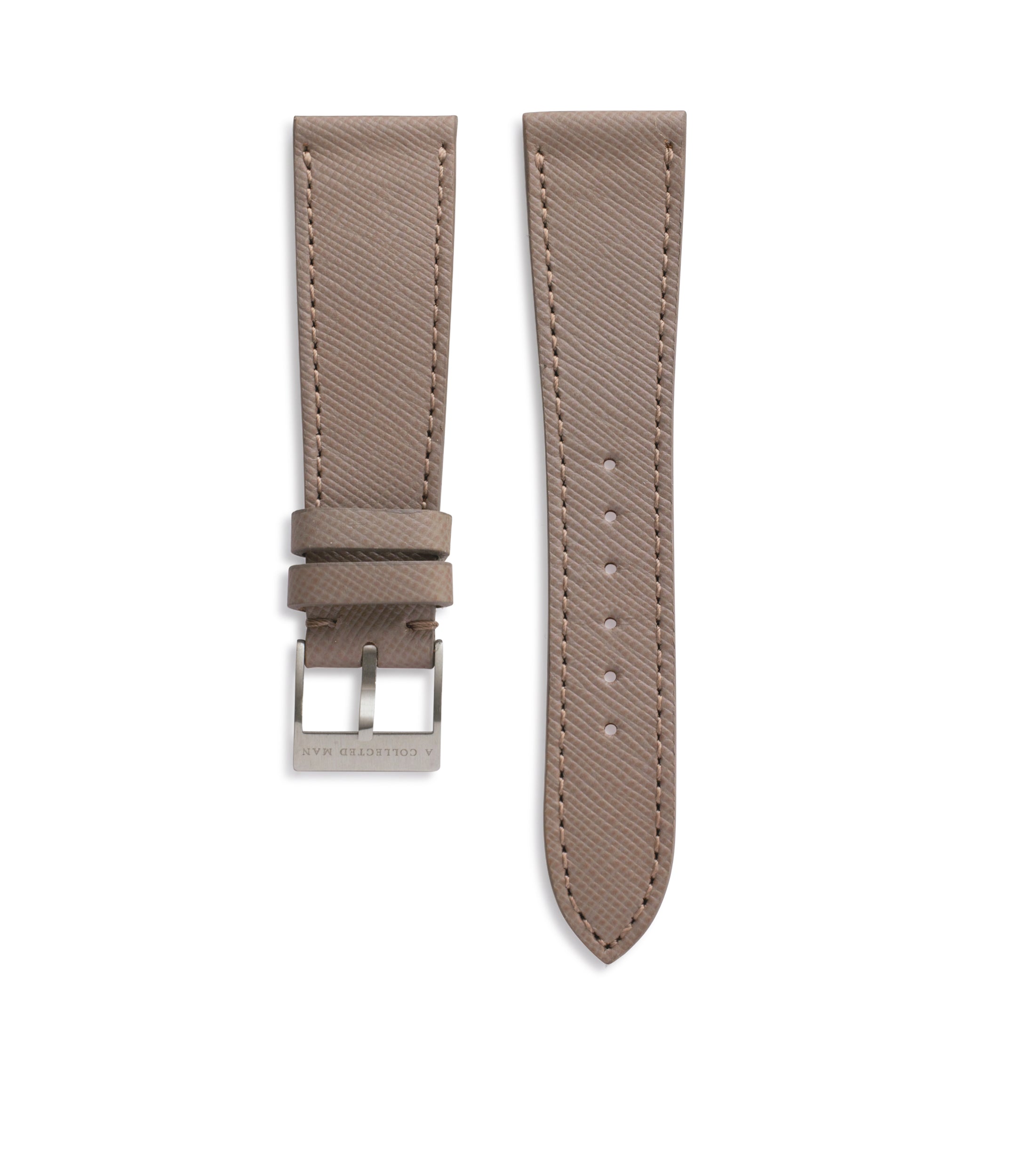 saffiano watch strap in mauve beige | Buy luxury watch strap – A ...