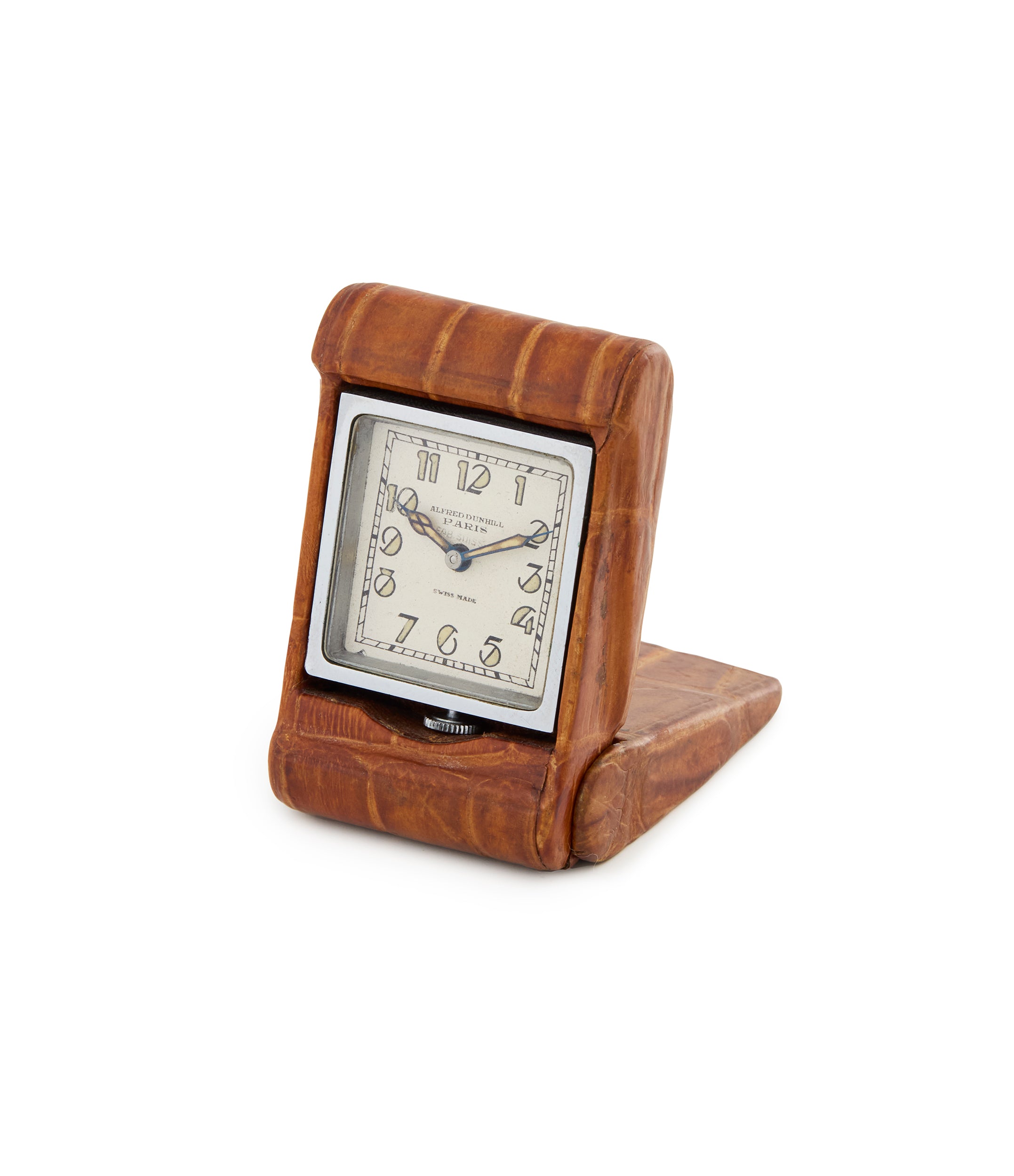 Buy mini Dunhill travel clock with leather case | Dunhill mini Ados – A ...