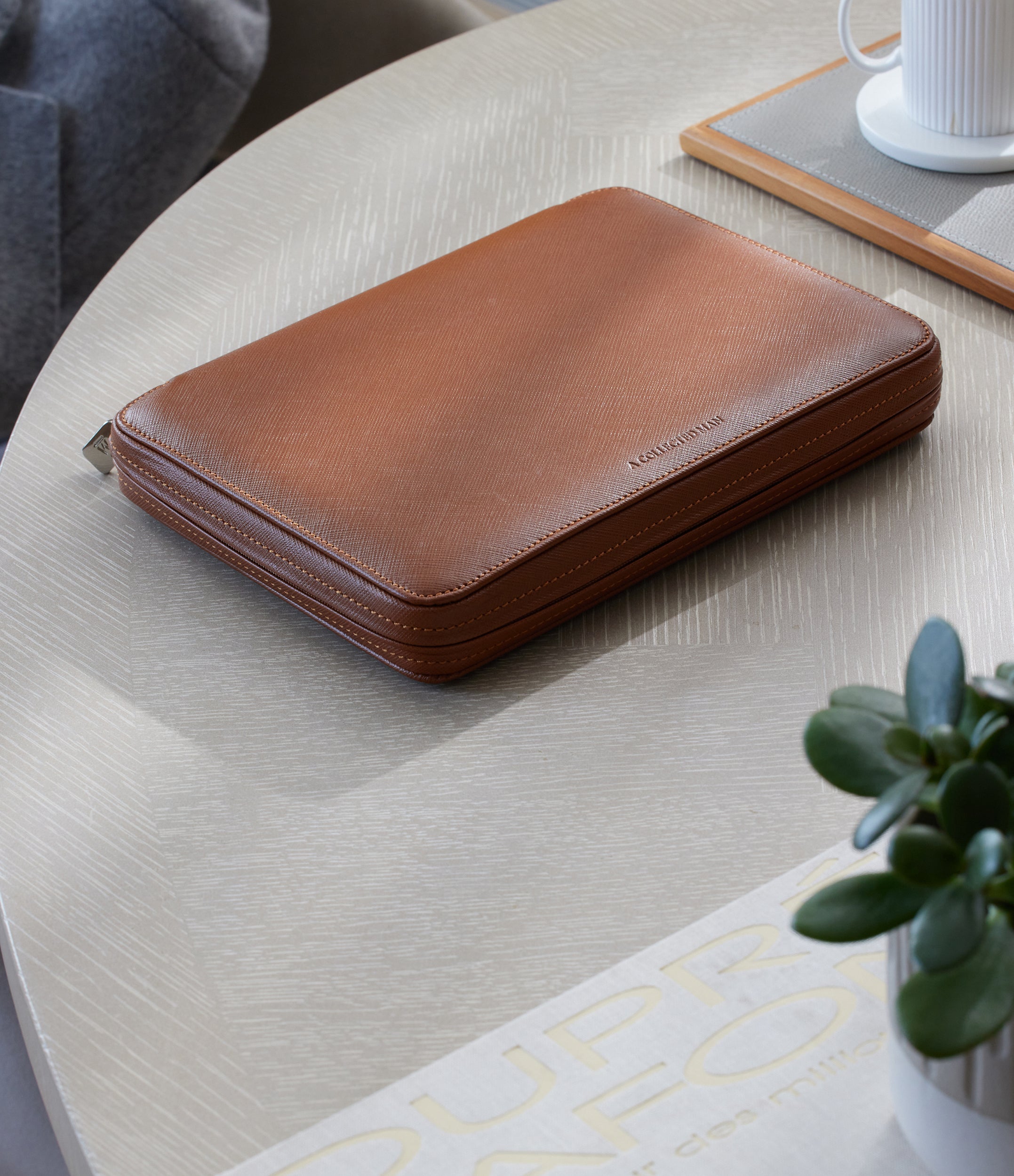 Eight-watch folio, whisky tan, saffiano leather | Buy at ACM London – A ...