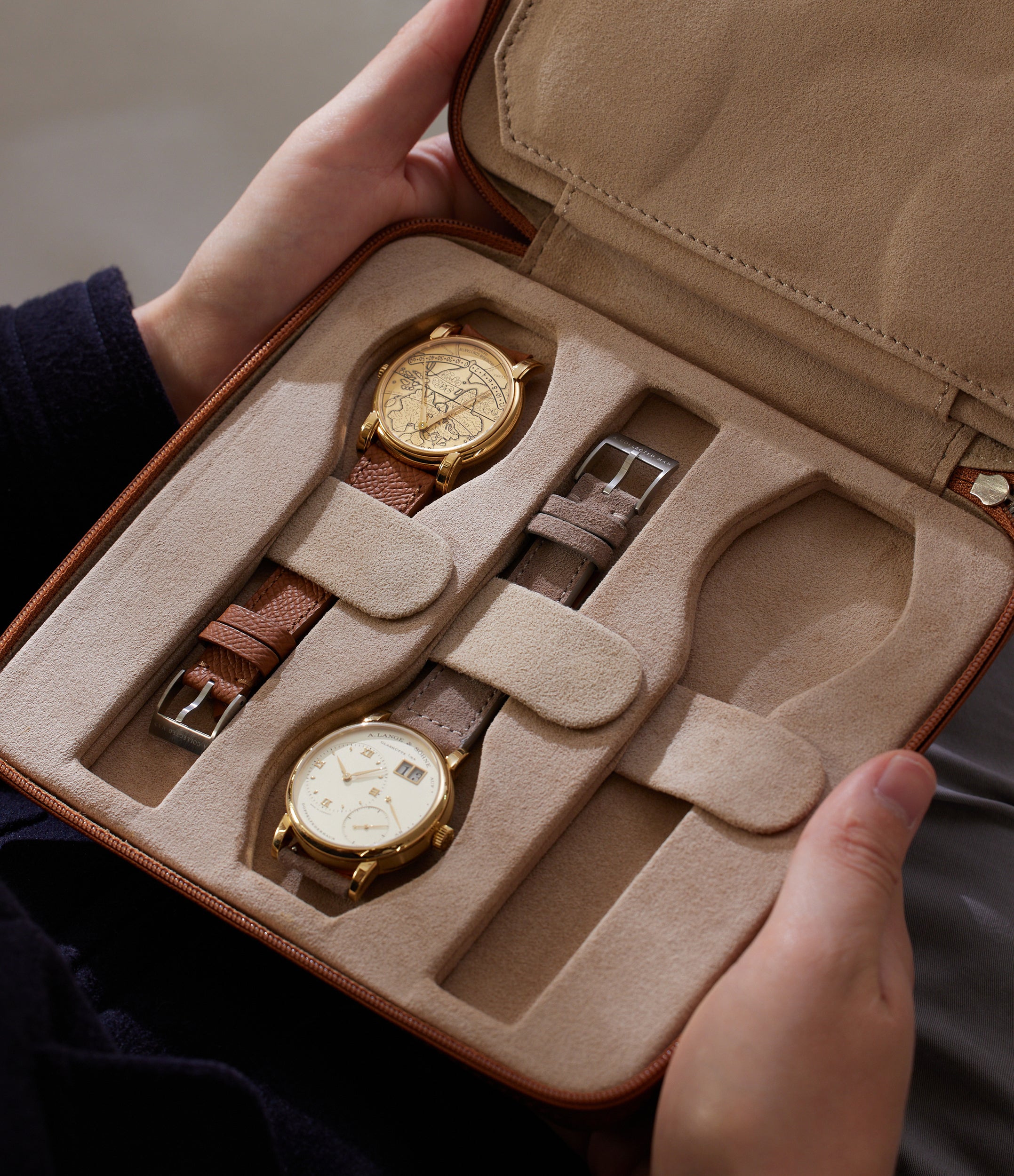 Six-watch folio, whisky tan, saffiano leather | Buy at ACM London – A ...