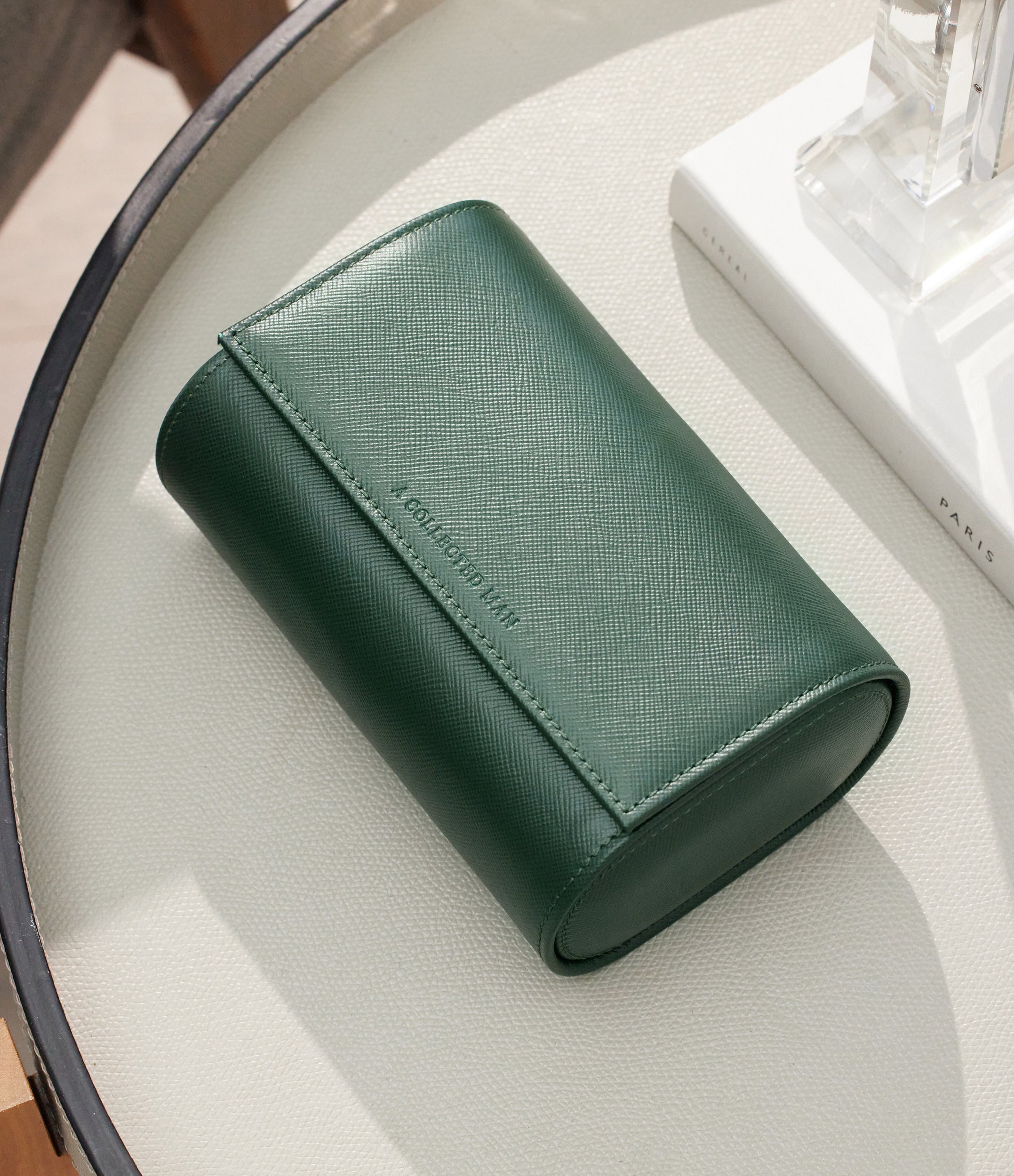 Two-watch roll, emerald, saffiano leather | Buy at ACM London – A ...