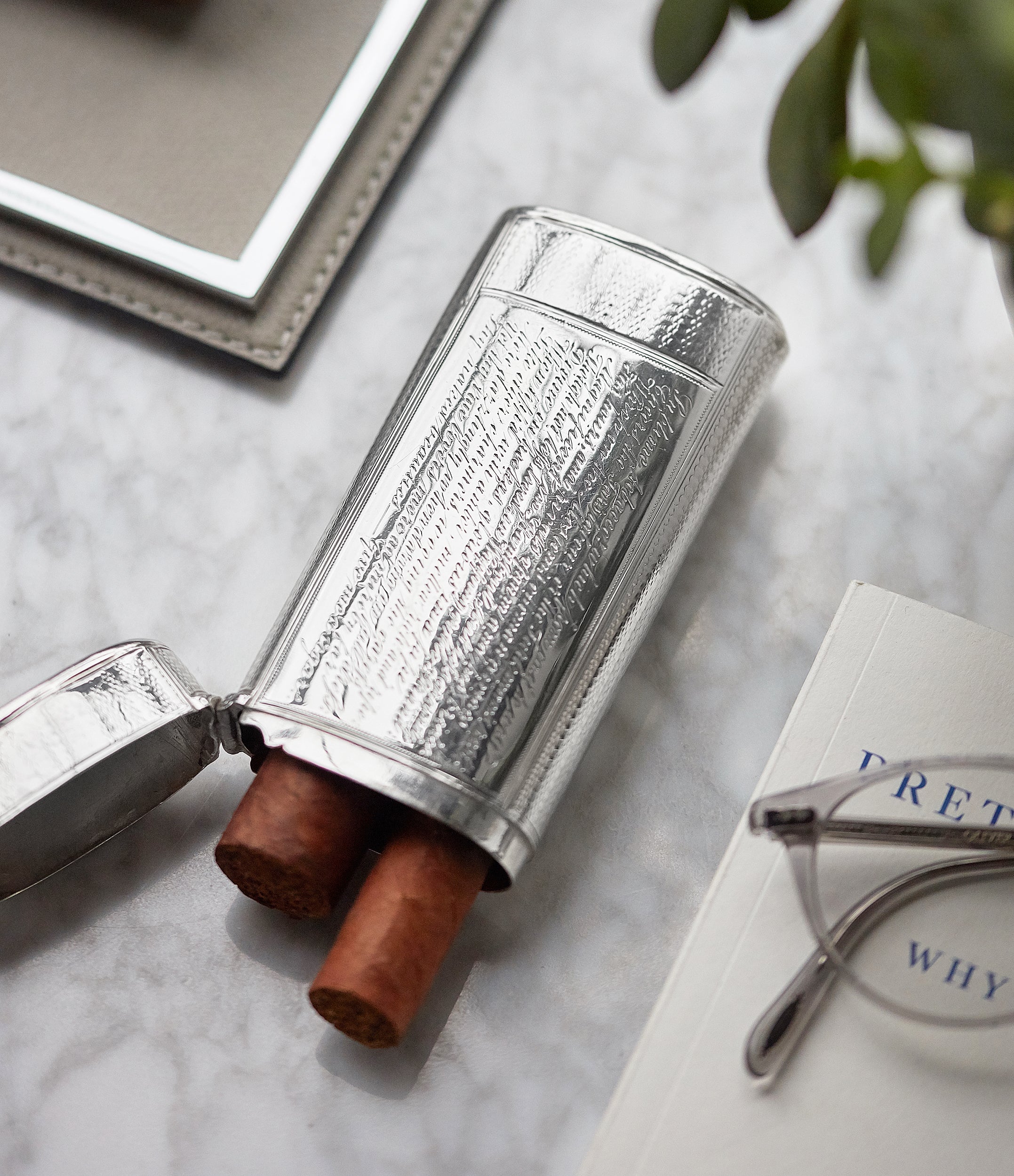 Buy Sterling Silver Cigar Case | Buy rare Silver Cigar objects at ACM ...