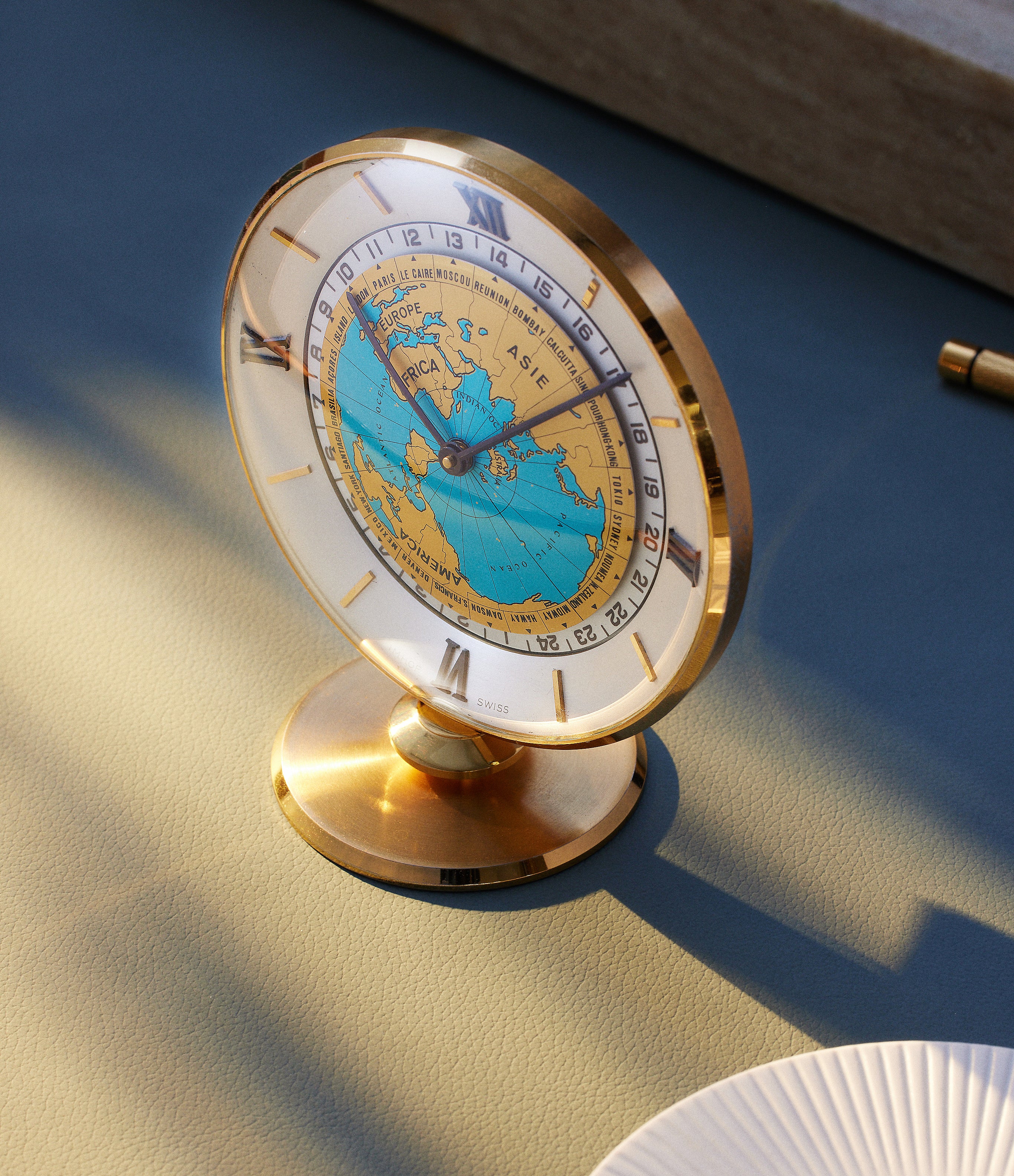 IMHOF World Time desktop Clock | Buy brass IMHOF Collectable Clock – A ...
