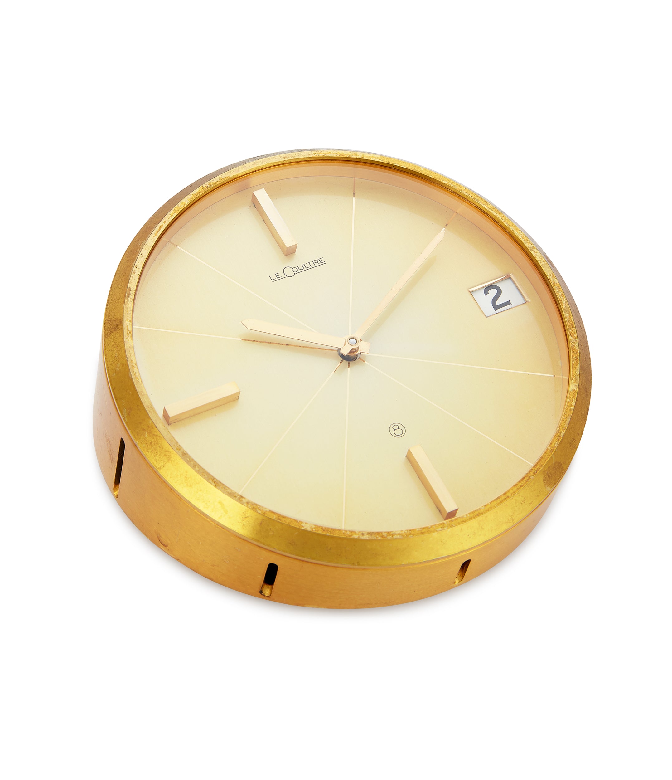 Rare LeCoultre lemon dial Desktop Clock | Buy rare LeCoultre Clock – A ...