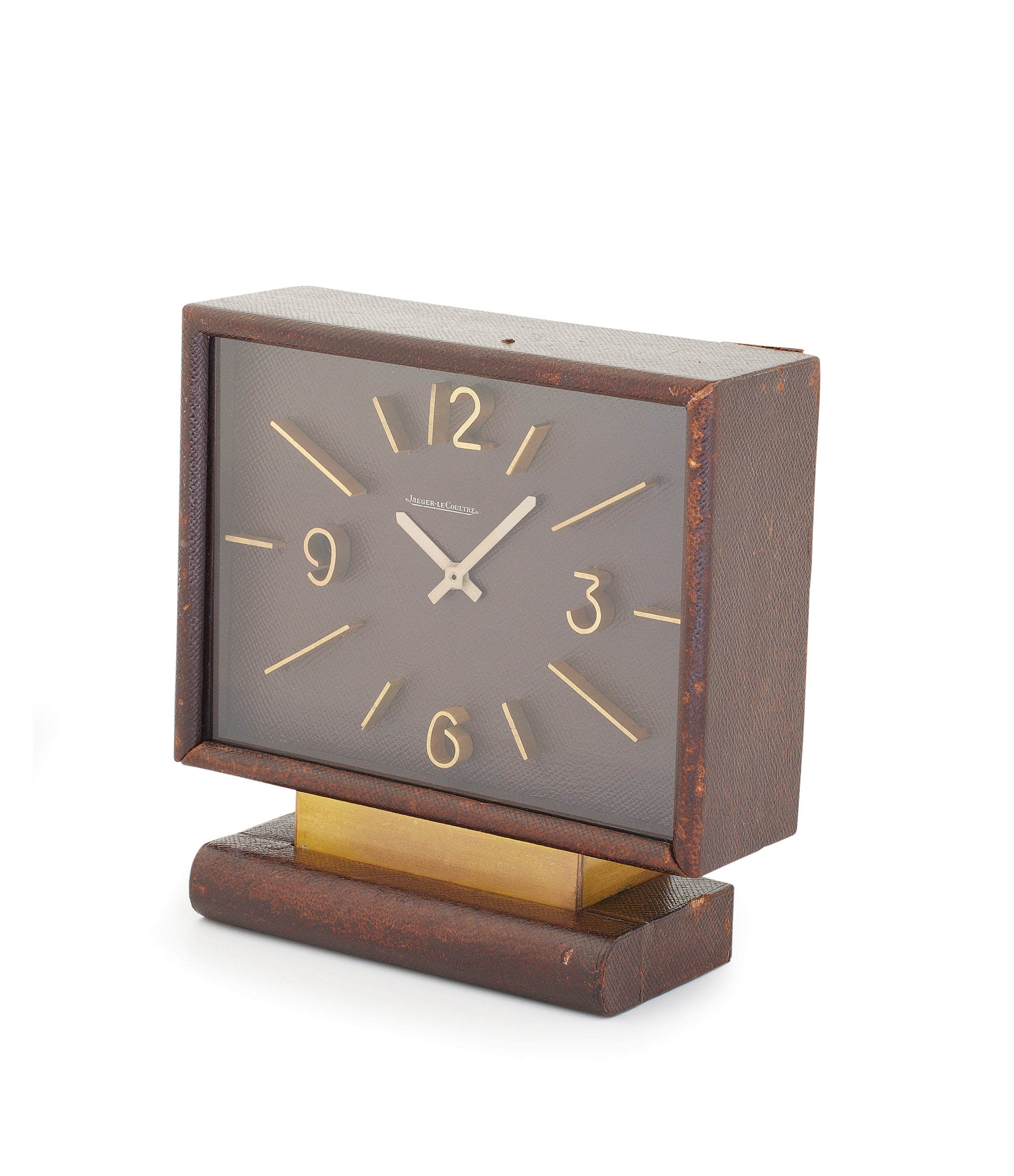 Buy Jaeger-LeCoultre leather-bound desk clock | JLC objet de vertu – A ...