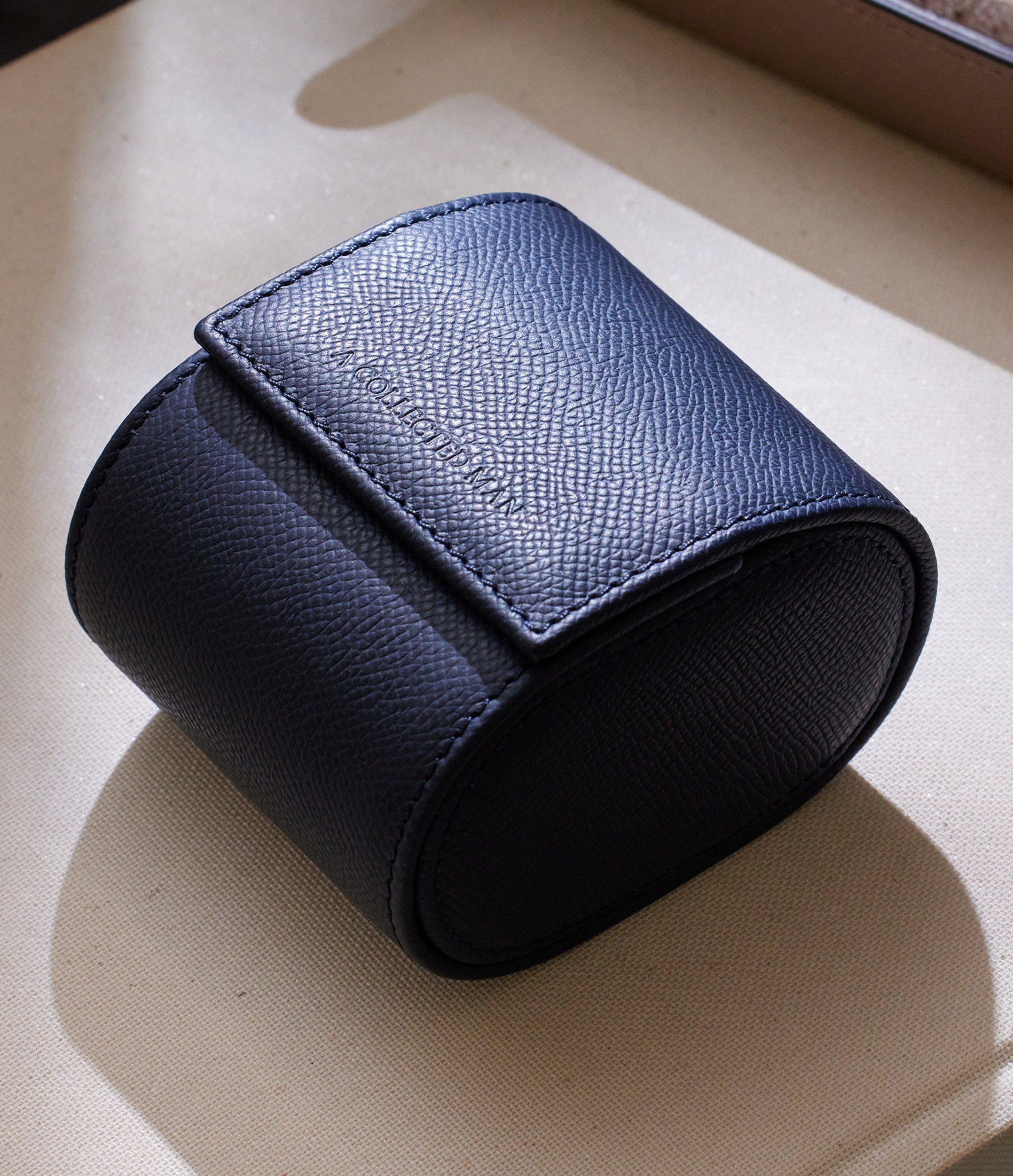 Buy one-watch roll, midnight blue, grained leather | Buy at ACM London ...