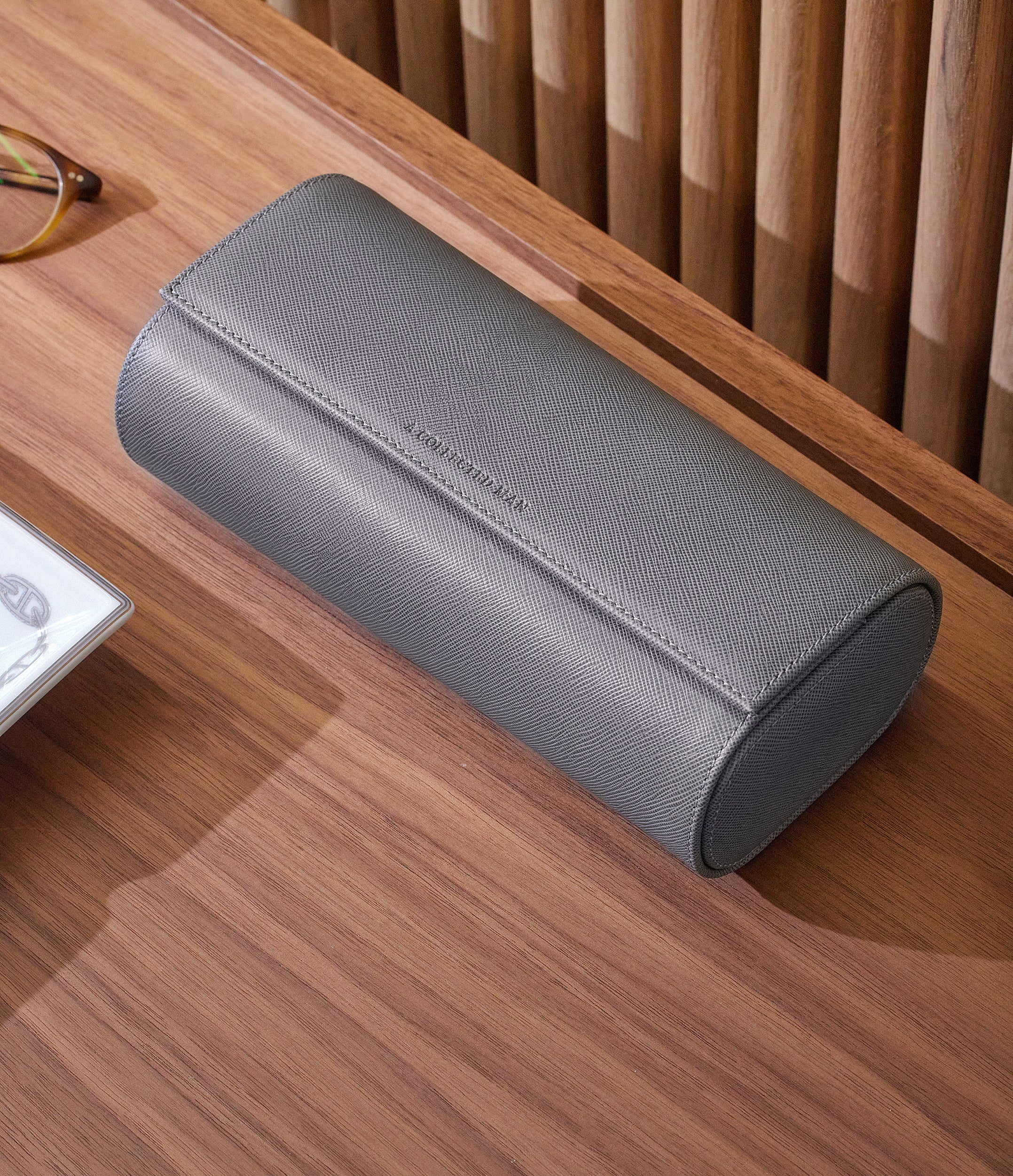 Three-watch roll, lava grey, saffiano leather | Buy at ACM London – A ...