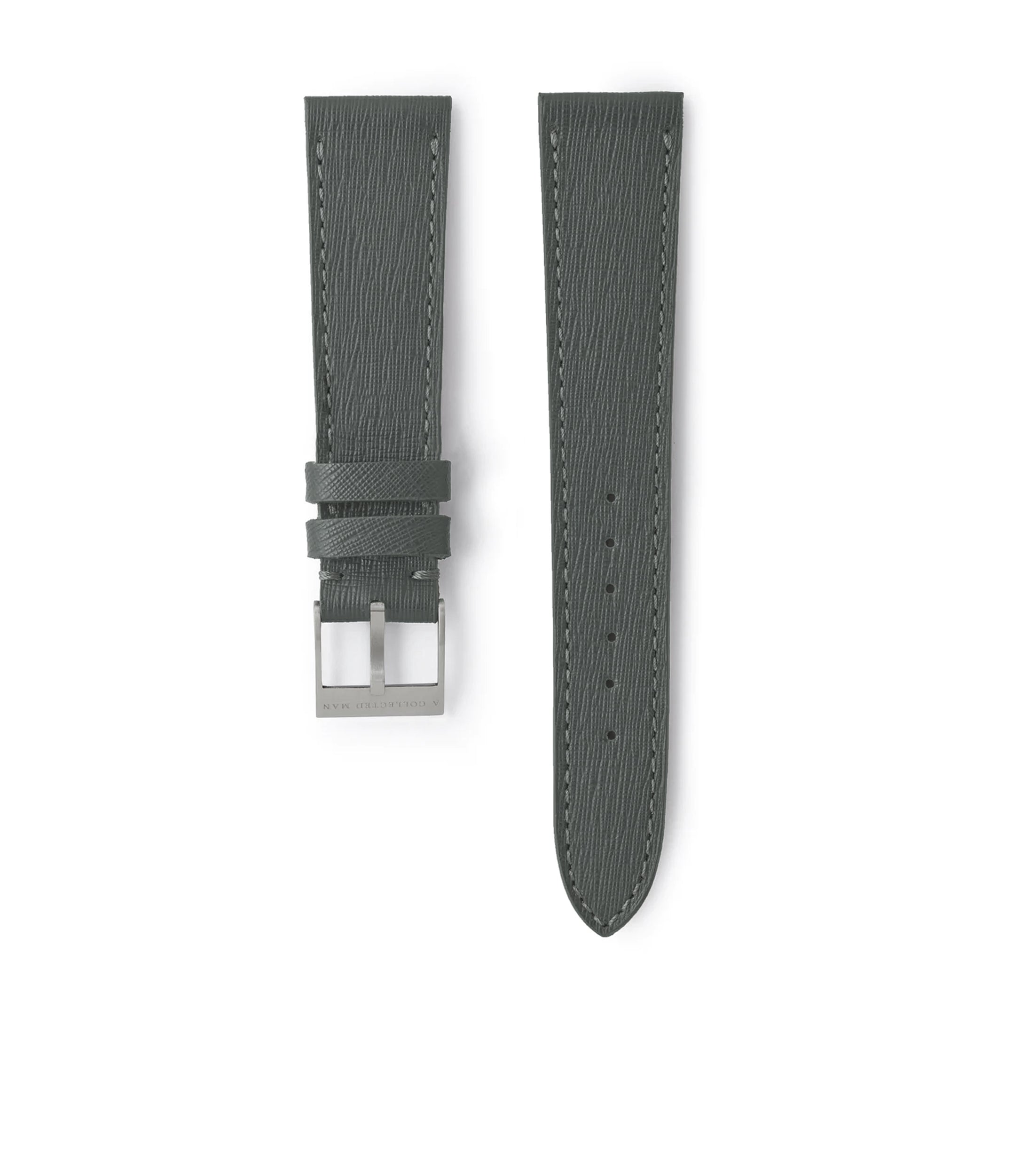 saffiano watch strap in grey citadel | Buy luxury watch strap – A ...