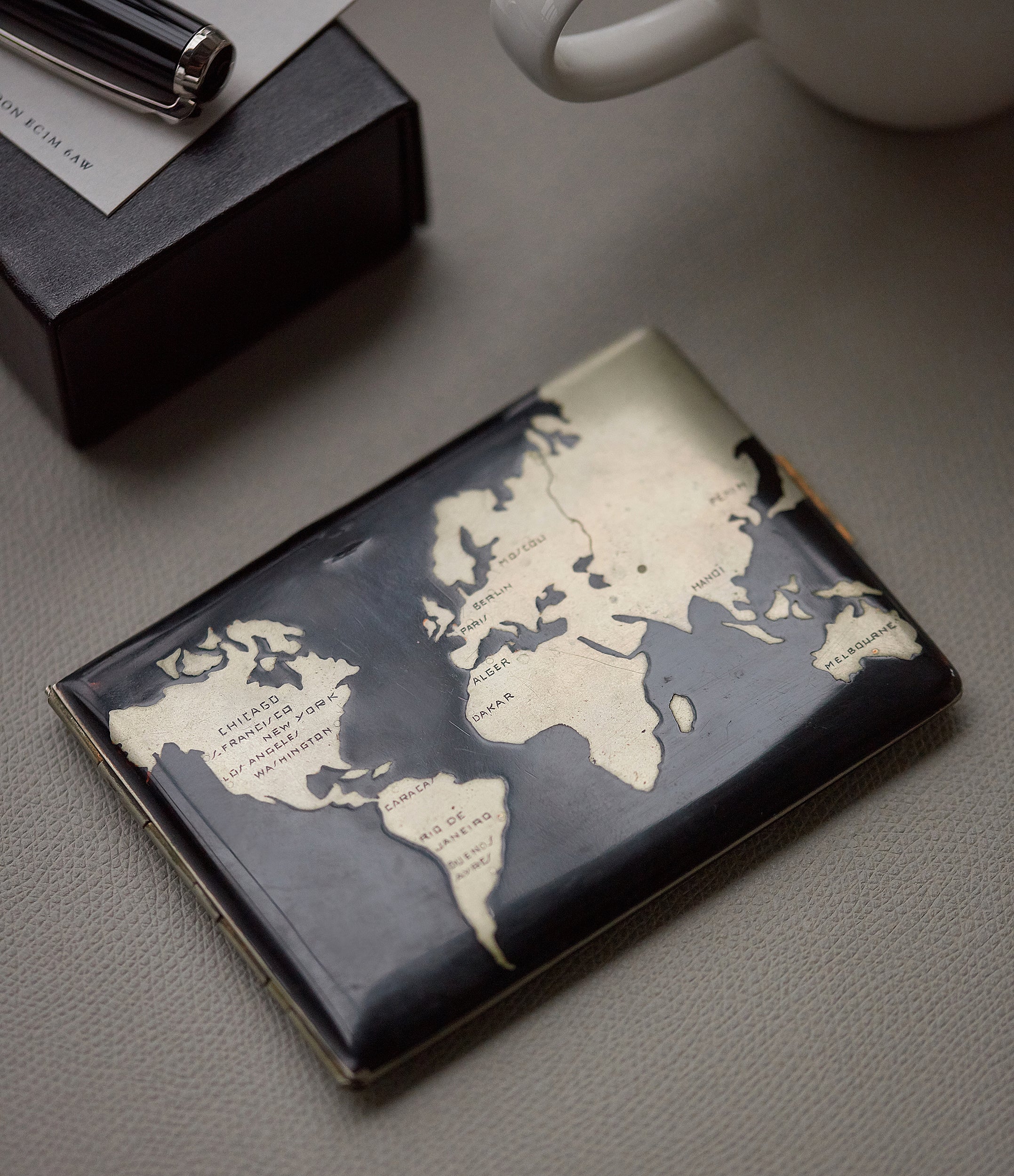 Buy Lacquered World Map Cigarette Card Case | Buy rare objects at ACM ...
