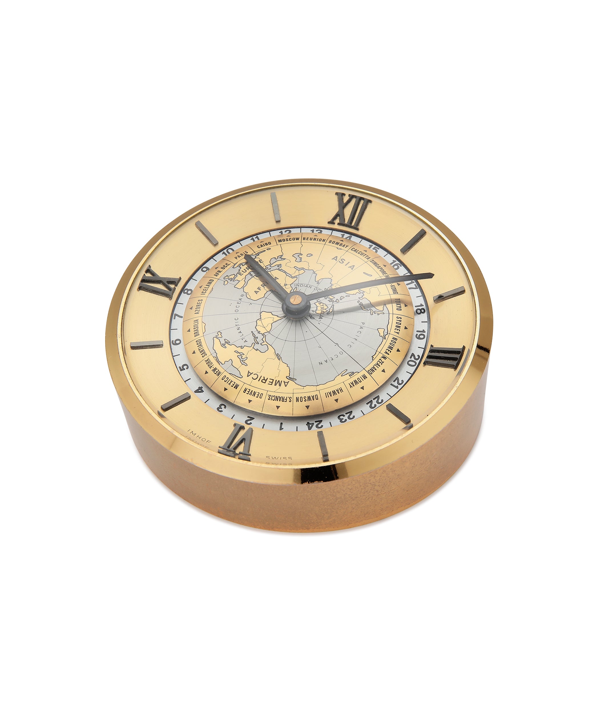 Worldtime | Desktop Clock | Gilt-finished Brass | Buy rare IMHOF ...