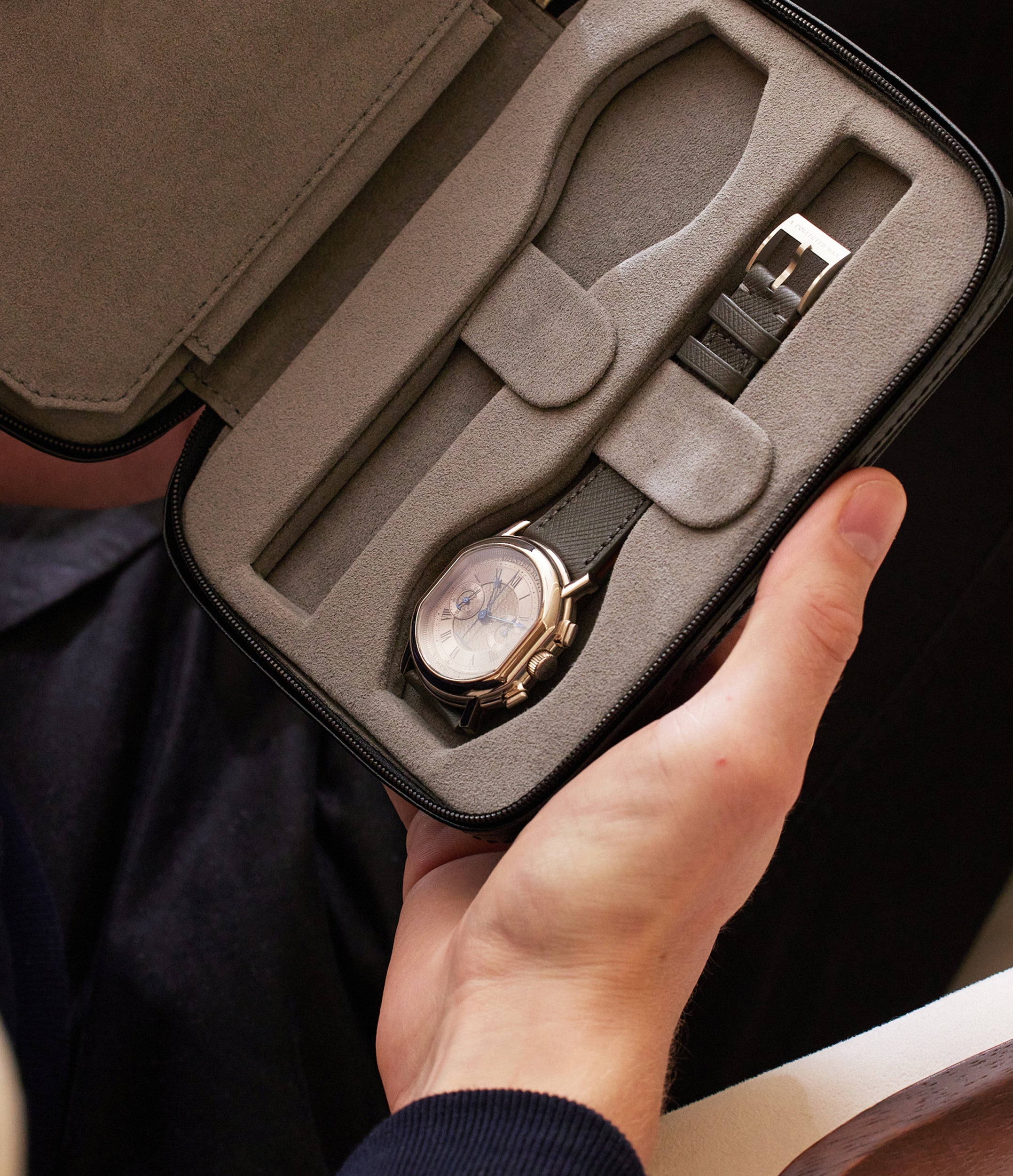 Four-watch folio, black, saffiano leather | Buy at ACM London – A ...