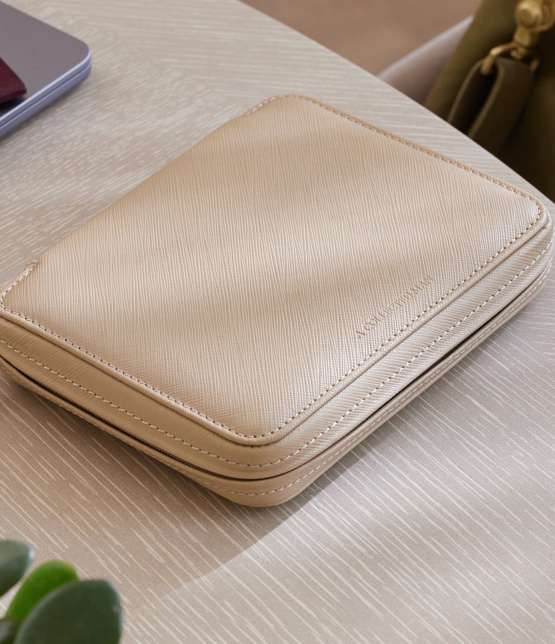 Four-watch folio, linen, saffiano leather | Buy at ACM London – A ...